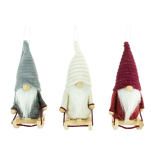 Click here for Northlight Sledding Gnomes 3-pc. Christmas Ornamen... prices