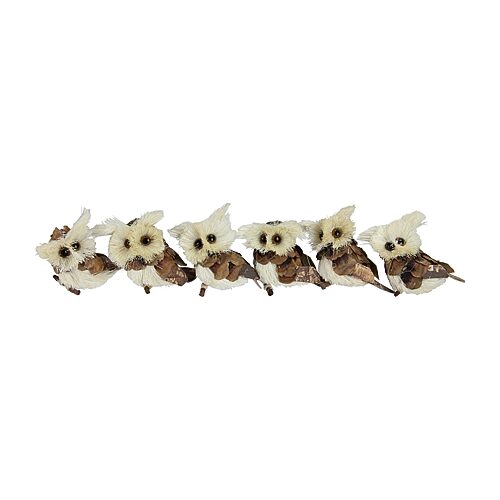 Click here for Northlight Sisal Owls 6-pc. Christmas Ornament  On... prices