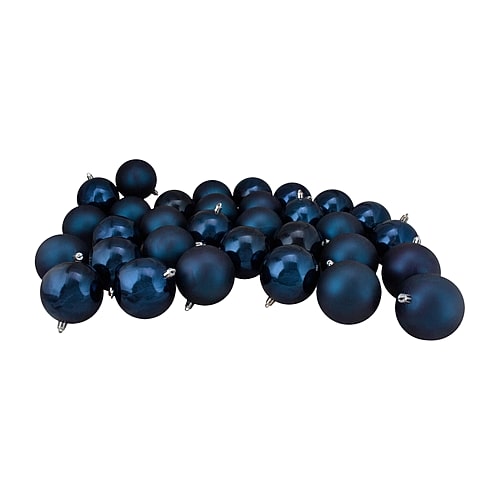 Click here for Northlight Blue 2-Finish Ball 60-pc. Christmas Orn... prices