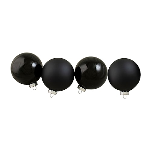 Click here for Northlight 2-Finish Glass Black Ball 4-pc. Christm... prices