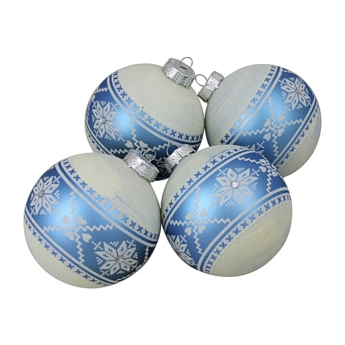Click here for Northlight Nord Fair Isle Ball 4-pc. Christmas Orn... prices