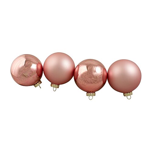 Click here for Northlight Pink 2-Finish Ball 4-pc. Christmas Orna... prices