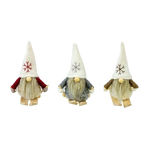 Click here for Northlight Skiing Gnomes 3-pc. Christmas Ornament... prices