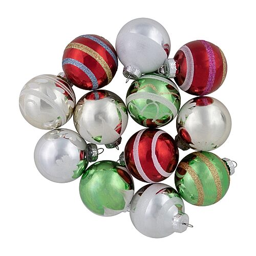 Click here for Northlight Vintage Glass Ball 12-pc. Christmas Orn... prices