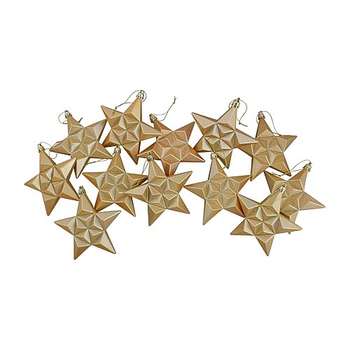 Click here for Northlight 2-Finish Gold Star 12-pc. Christmas Orn... prices
