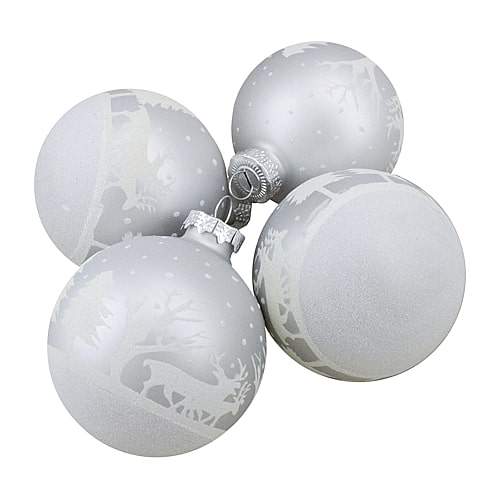 Click here for Northlight Glass Hanging Ball 4-pc. Christmas Orna... prices
