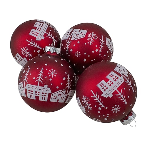 Click here for Northlight Glass Ball Hanging 4-pc. Christmas Orna... prices