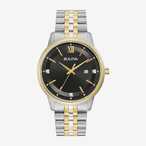 Click here for Bulova His and Hers Adult Two Tone Stainless Steel... prices
