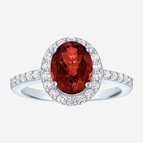 Click here for Gemstone Sterling Silver Oval Halo Side Stone Cock... prices