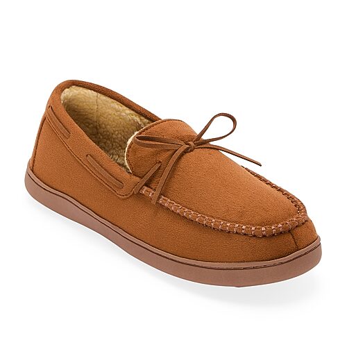 Click here for St. Johns Bay Mens Moccasin Slippers  X-large  Bro... prices