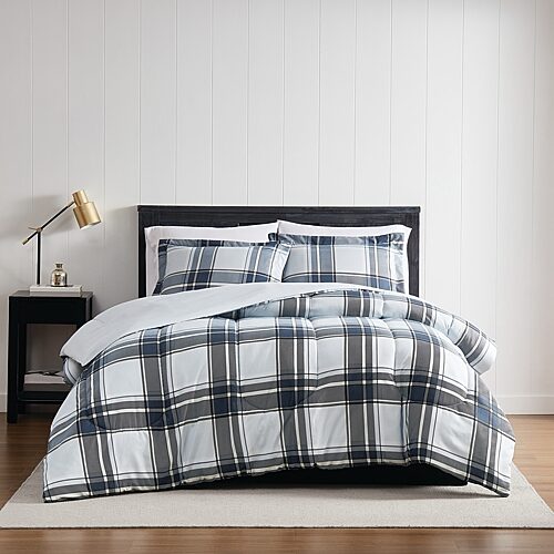 Click here for London Fog Nottingham Plaid Midweight Comforter Se... prices