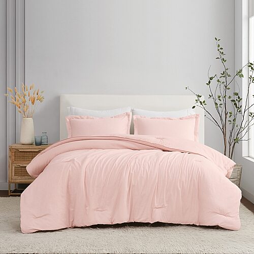 Click here for Brooklyn Loom Solid Linen 3pc. Comforter Set prices