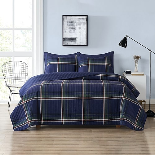 Click here for Truly Soft Bronson Plaid 3pc. Reversible Quilt Set prices