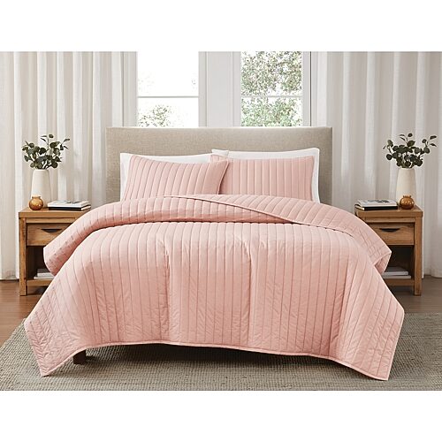 Click here for Brooklyn Loom Solid Cotton Percale 3pc. Quilt Set prices