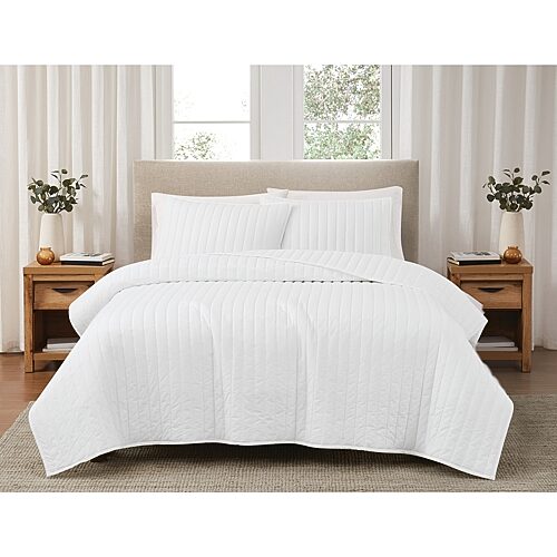 Click here for Brooklyn Loom Solid Cotton Percale 3pc. Quilt Set prices