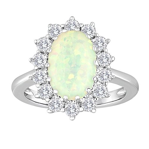 Click here for Womens Lab Created White Opal Sterling Silver Cock... prices