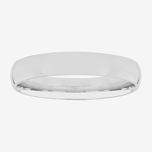 Click here for 4mm Silver Domed Mens Wedding Ring  13 1/2  White prices
