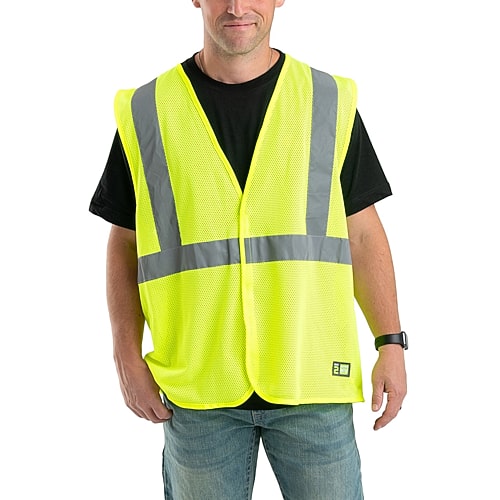 Berne Mens High Visibility Safety Vest  Medium  Yellow