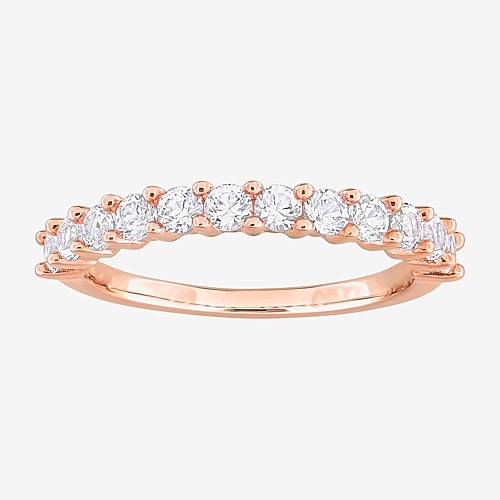 Click here for Womens Lab Created White Sapphire 18K Gold Over Si... prices