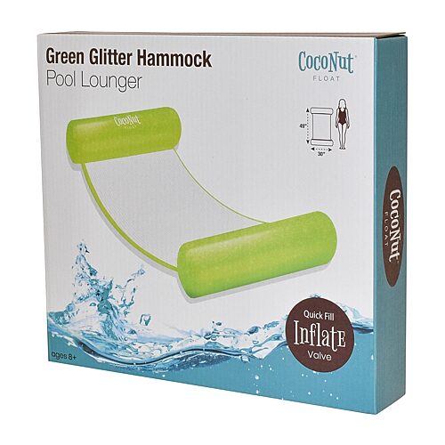Click here for Coconut Float Green Glitter Hammock Pool Lounger P... prices