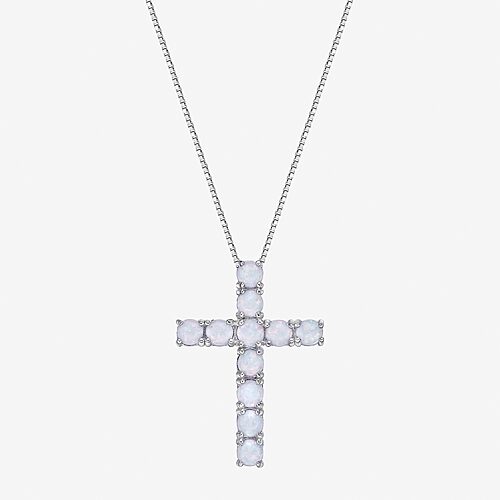 Click here for Womens Gemstone Sterling Silver Cross Pendant Neck... prices