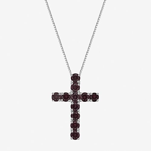 Click here for Womens Gemstone Sterling Silver Cross Pendant Neck... prices