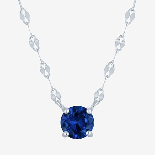 Click here for Gemstone Sterling Silver Round 16 Inch Pendant Nec... prices