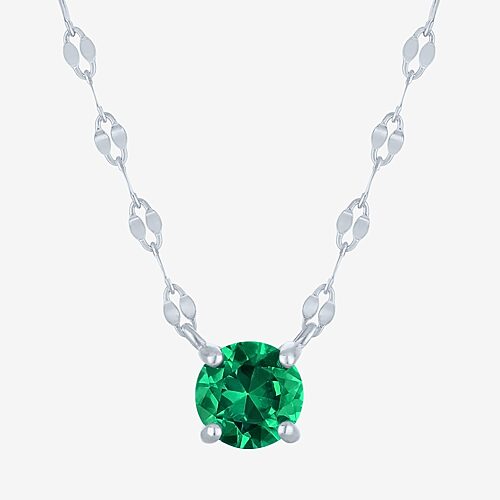 Click here for Gemstone Sterling Silver Round 16 Inch Pendant Nec... prices