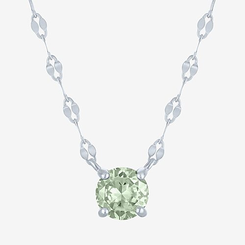 Click here for Gemstone Sterling Silver Round 16 Inch Pendant Nec... prices