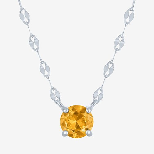 Click here for Gemstone Sterling Silver Round 16 Inch Pendant Nec... prices