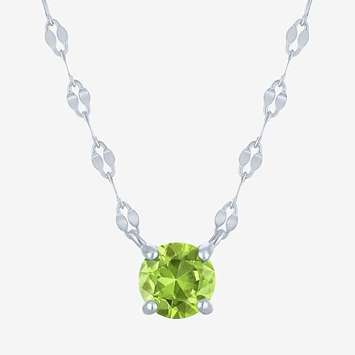 Click here for Gemstone Sterling Silver Round 16 Inch Pendant Nec... prices