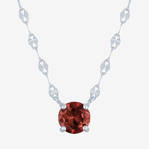 Click here for Gemstone Sterling Silver Round 16 Inch Pendant Nec... prices