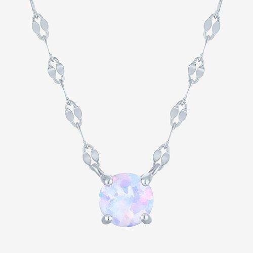 Click here for Gemstone Sterling Silver Round 16 Inch Pendant Nec... prices