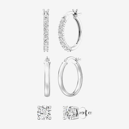 Click here for Yes  Please! Womens Lab Created White Sapphire Ste... prices