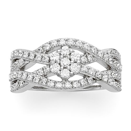 Click here for Diamond Blossom 1/2 CT.T.W. Natural Diamond Crosso... prices