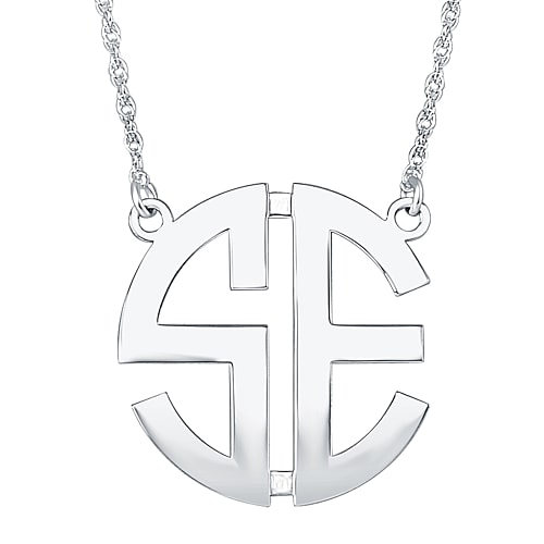 Click here for Personalized 25mm Block Monogram Necklace  One Siz... prices