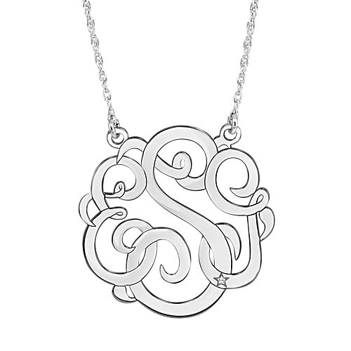 Click here for Personalized 30mm Diamond-Accent Monogram Initial... prices