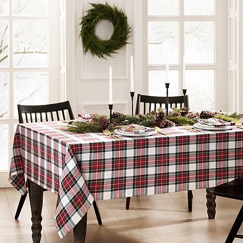 Click here for Elrene Christmas Classic Holiday Plaid Tablecloth... prices