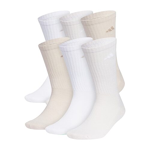 Click here for adidas Mens 6 Pair Crew Socks  Medium  Beige prices