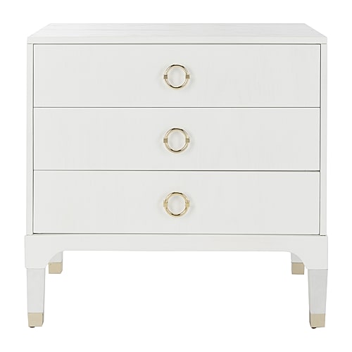 Click here for Lorna 3-Drawer Nightstand  One Size  White prices