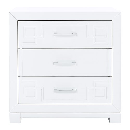Click here for Raina 3-Drawer Nightstand  One Size  White prices