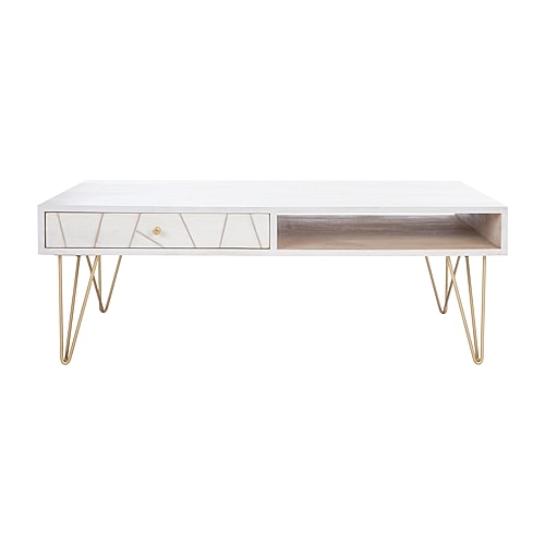Click here for Marlo 1-Drawer Coffee Table  One Size  Yellow prices