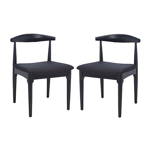 Click here for Lionel Retro Dining Chair (Set Of 2) - Black/black prices