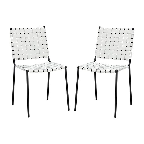 Click here for Wesson Leather Basket Woven Dining Chair - Set of... prices