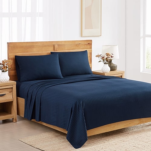 Click here for Royal Velvet Signature Dobby Stripe 4pc. Sheet Set prices