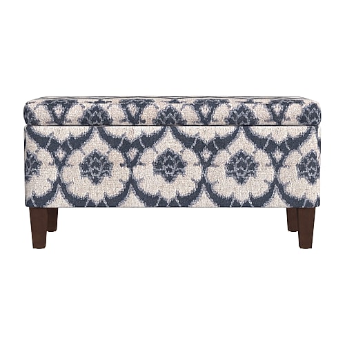 Click here for Kinfine Homepop Drake Storage Bench  One Size  Blu... prices