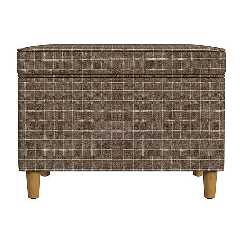Click here for Kinfine Homepop Dinah Hinged Lid Ottoman  One Size... prices