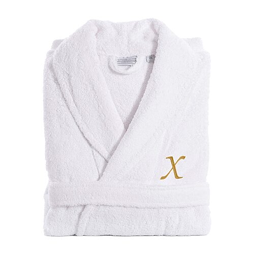 Linum Home Personalized 100 Turkish Cotton Terry Bath Robe - X