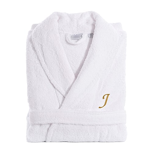 Linum Home Personalized 100 Turkish Cotton Terry Bath Robe - J