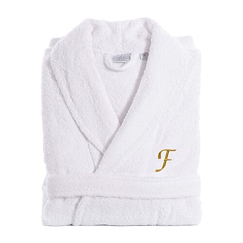 Linum Home Personalized 100 Turkish Cotton Terry Bath Robe - F